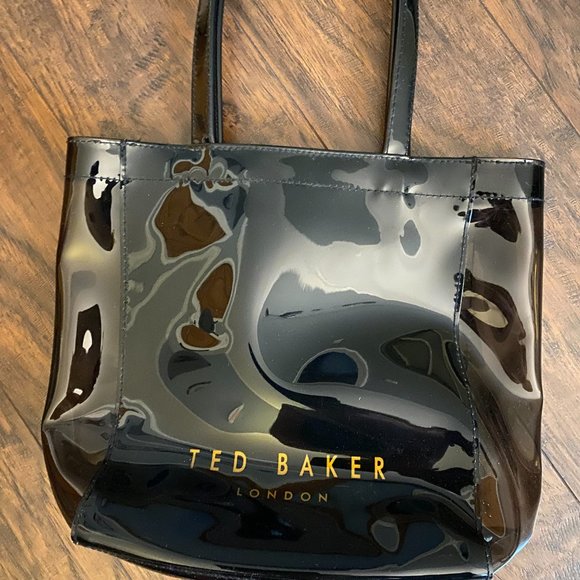 Ted Baker London | Bags | Ted Baker Icon Black Plastic With Bow | Poshmark